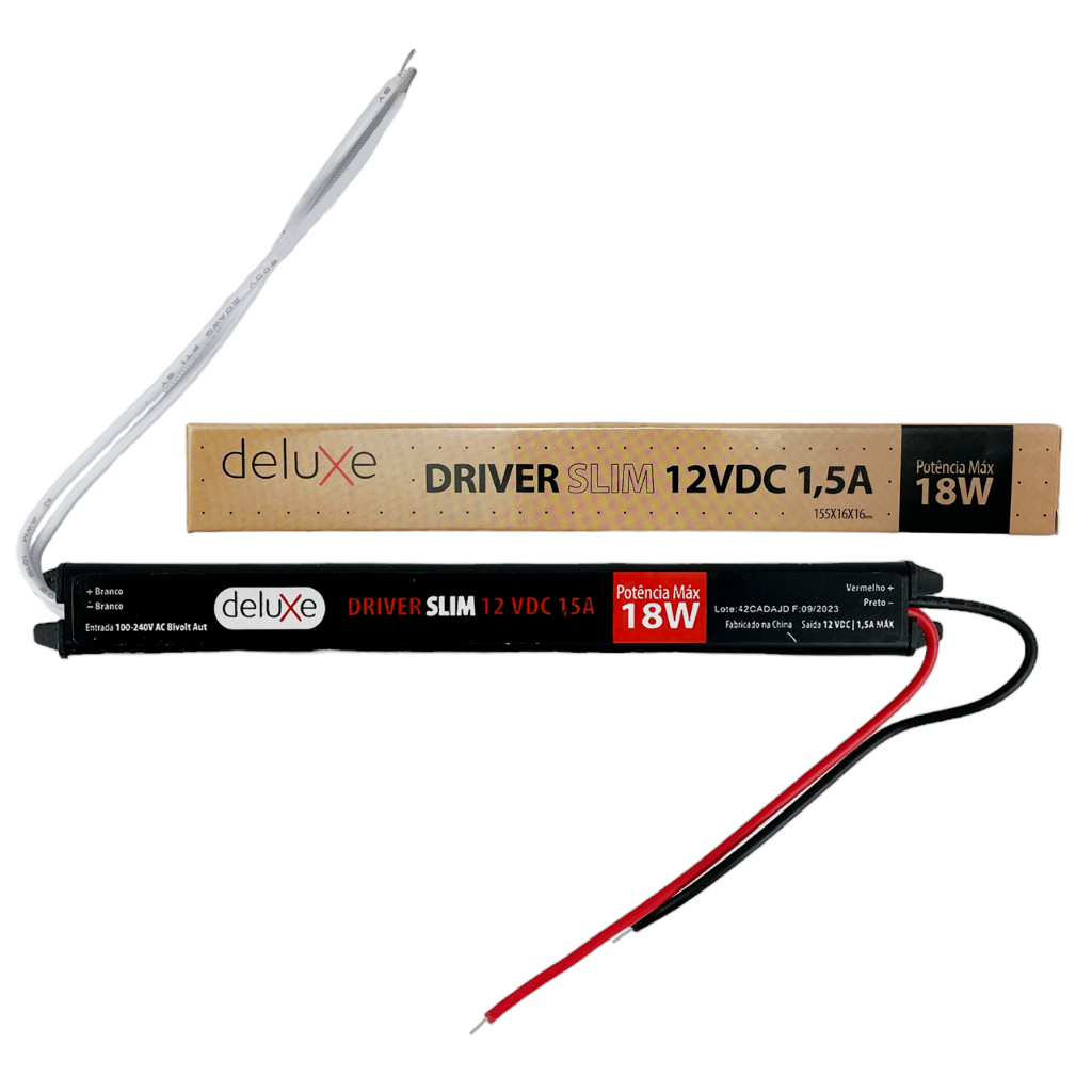 Driver Slim Para Fita Led 1,5a 18w Bivolt 12v Ip20 Avant | Shopee Brasil