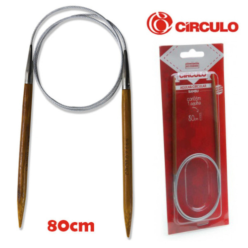 Agulha Circular de Bambu Círculo 80cm | Shopee Brasil