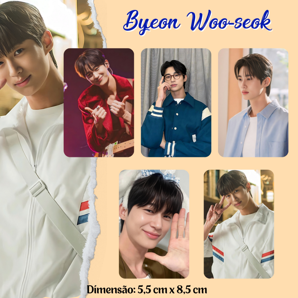 Photocards Byeon Woo-seok - Ator k-drama | Shopee Brasil