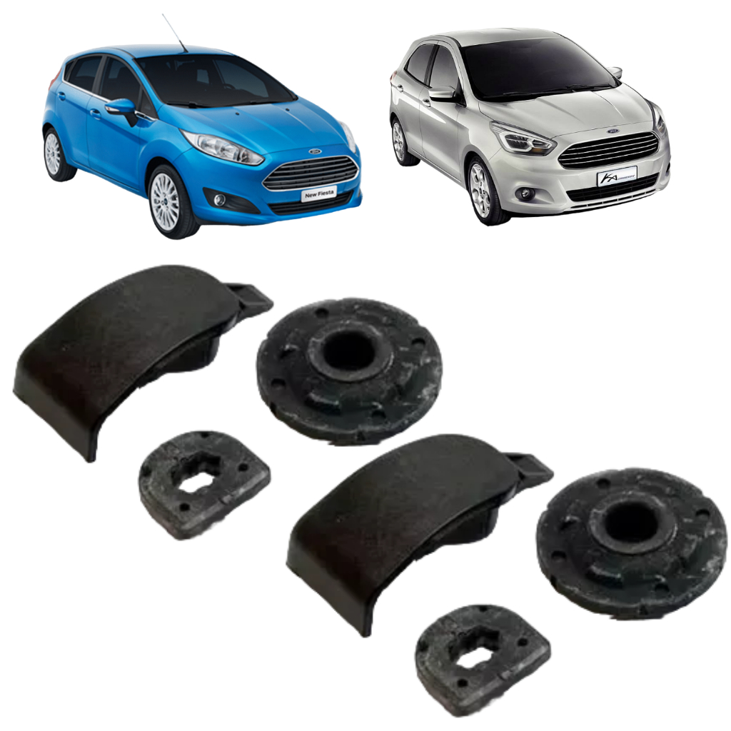 JOGO COXIM SUPORTE RADIADOR INFERIOR SUPERIOR NEW FIESTA 2012 ATE 2017 ...
