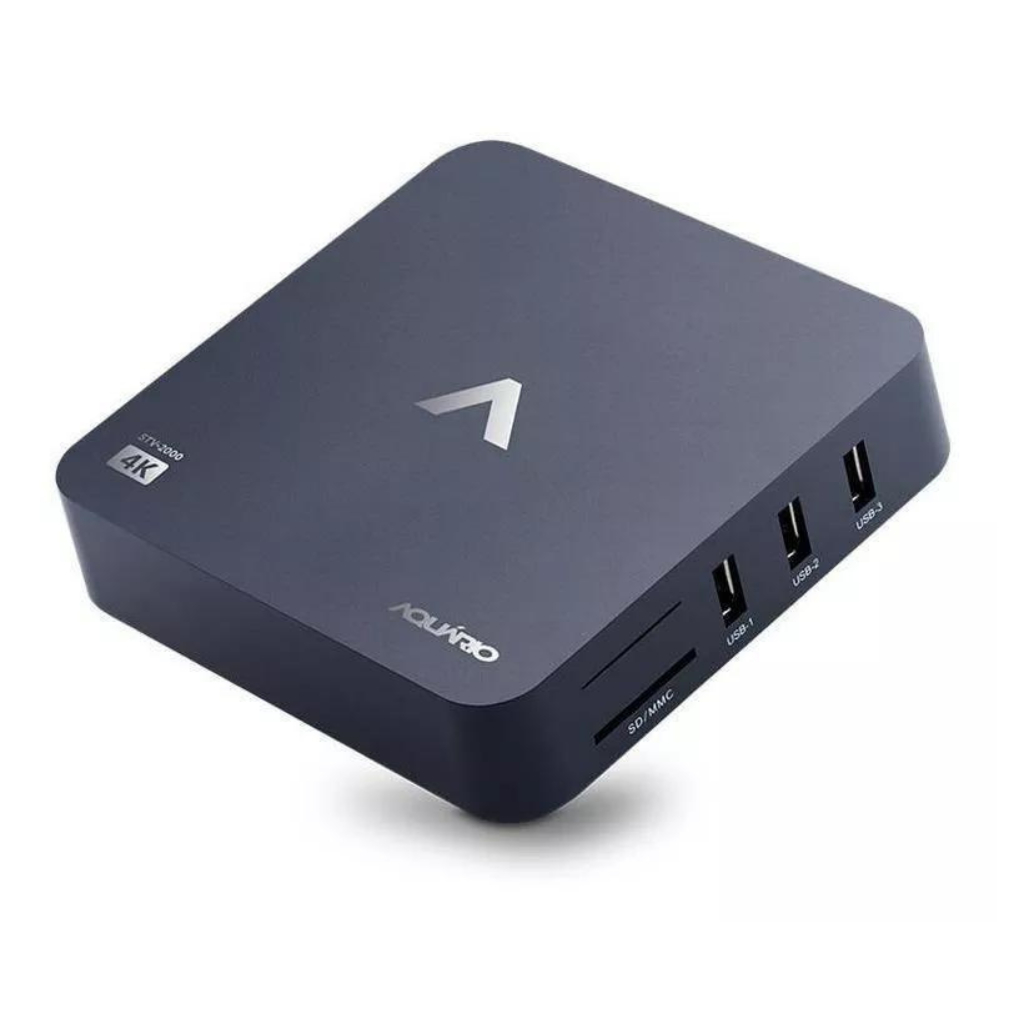 Tv box Aquário STV-3000 padrão 4K 8GB preto com 1GB de memória RAM ...
