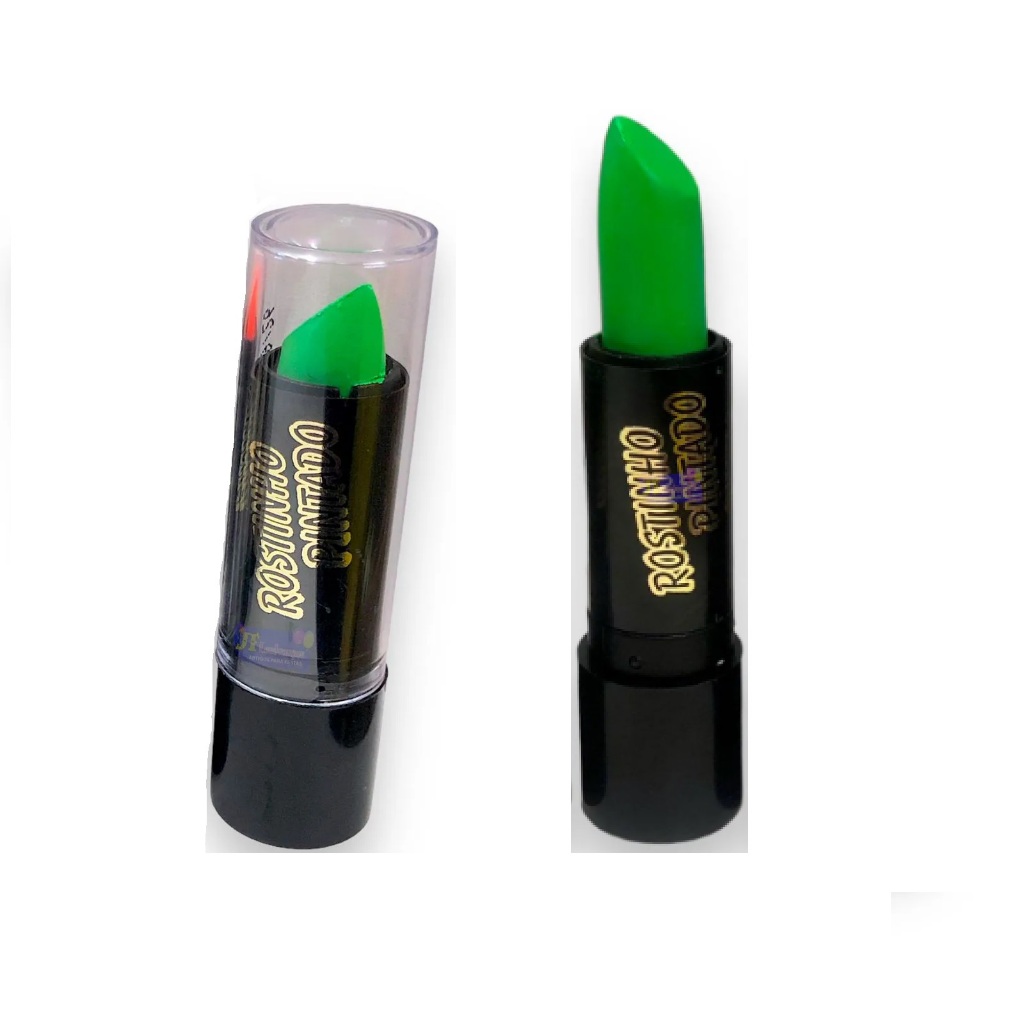Batom Cremoso Verde Artistico Pintura Makeup | Shopee Brasil