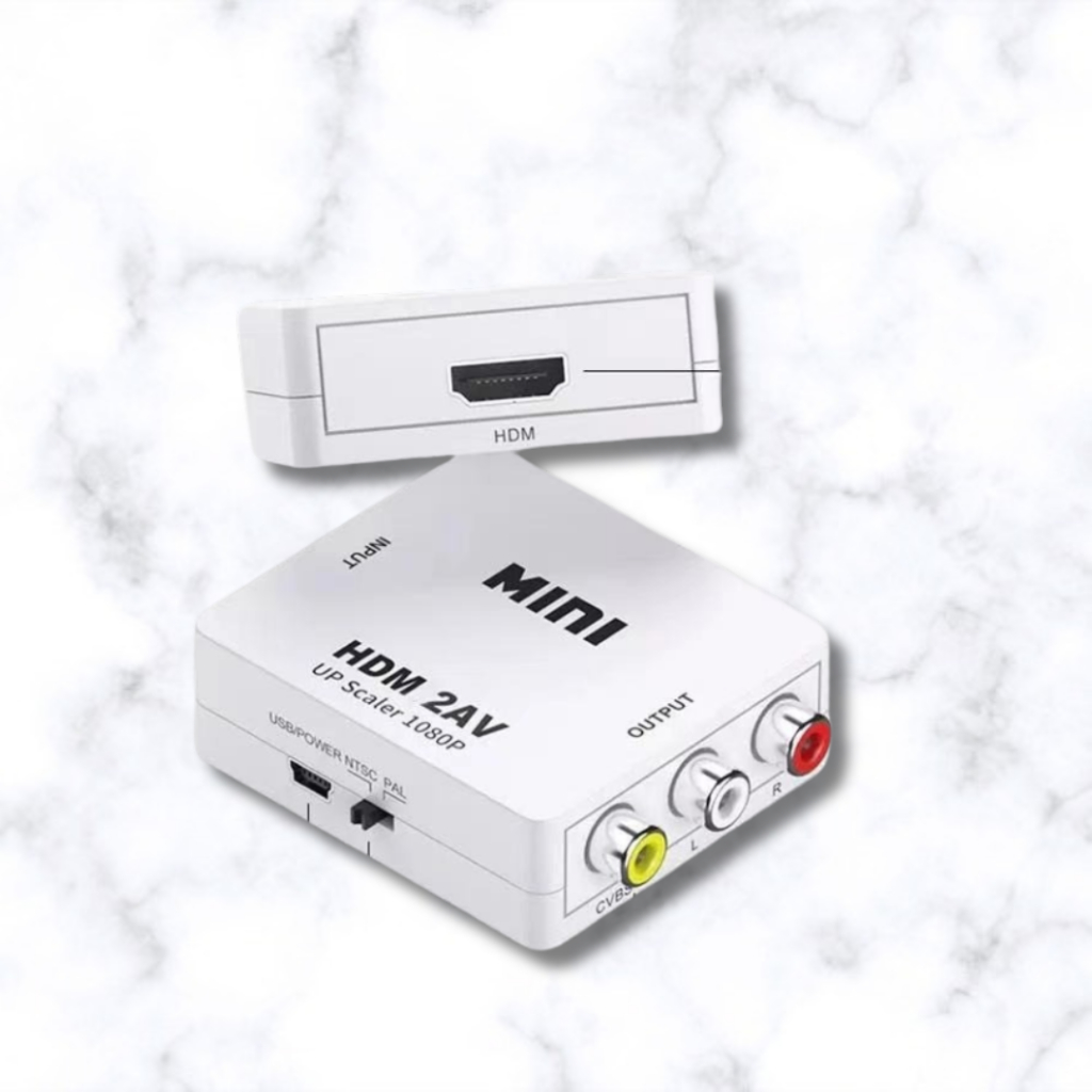 Mini Adaptador HDMI para 2AV Conversor para audio e video HDMI2AV ...