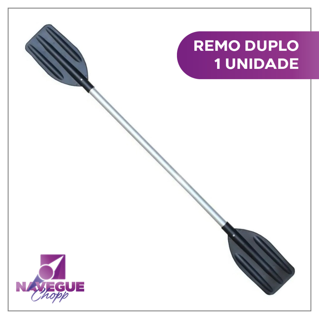 Remo Duplo Reforçado em Alumínio para Barco, Bote, Canoa e Lancha ...