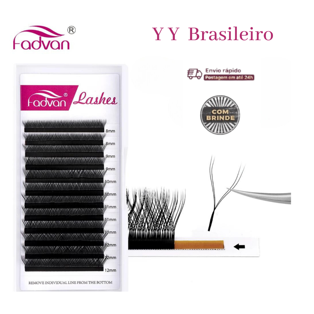 CILIOS FADVAN YY VOLUME BRASILEIRO Y ALONGAMENTO CURVATURAS D C L M ...