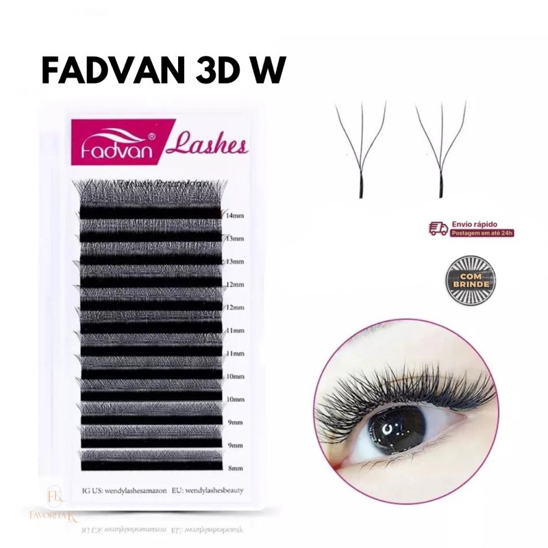 CILIOS FADVAN 3D W VOLUME EGÍCIO EXTENSÃO FIO TECNOLOGICO ENVIO ...