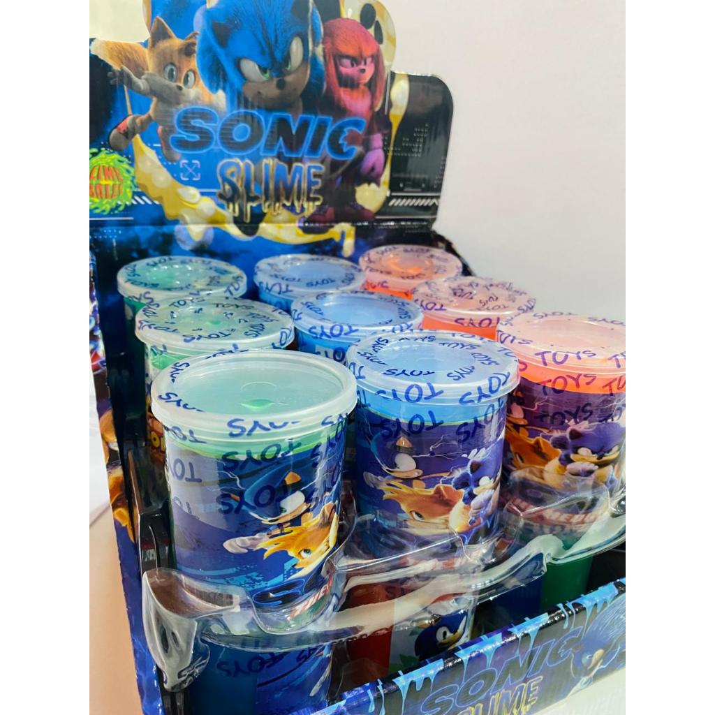 Slime pote SONIC caixa c/18 (98gr o pote) | Shopee Brasil