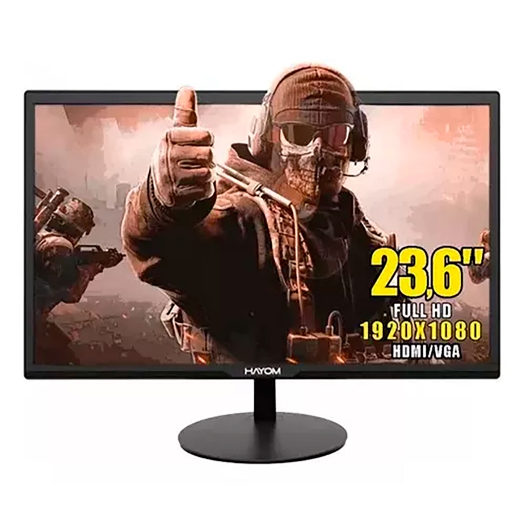 Monitor FULL HD 23.6 Polegadas Hdmi Vga 75hz Cor Preto | Shopee Brasil