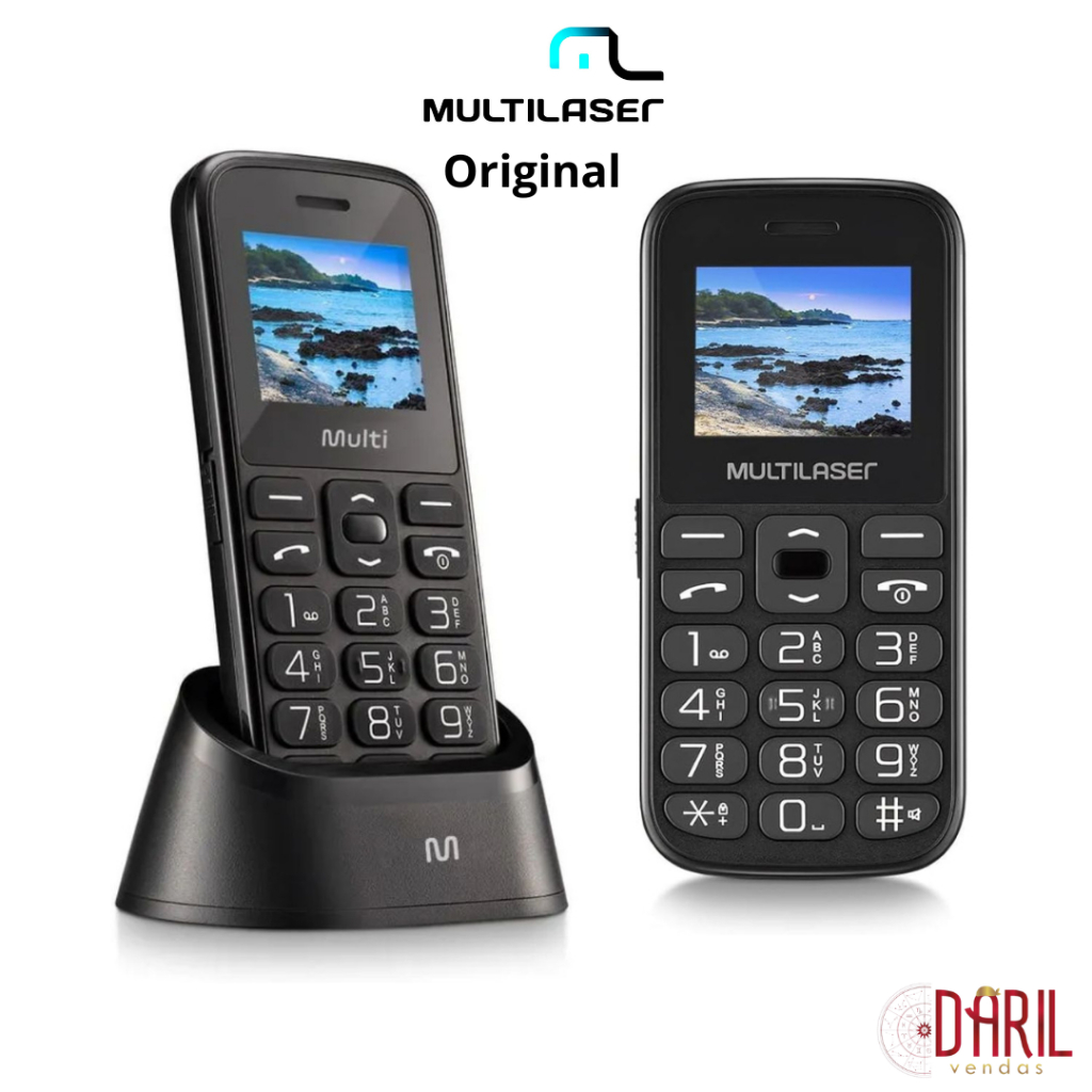 Celular Multilaser Vita com Base SOS Preto P9121 - Original | Shopee Brasil