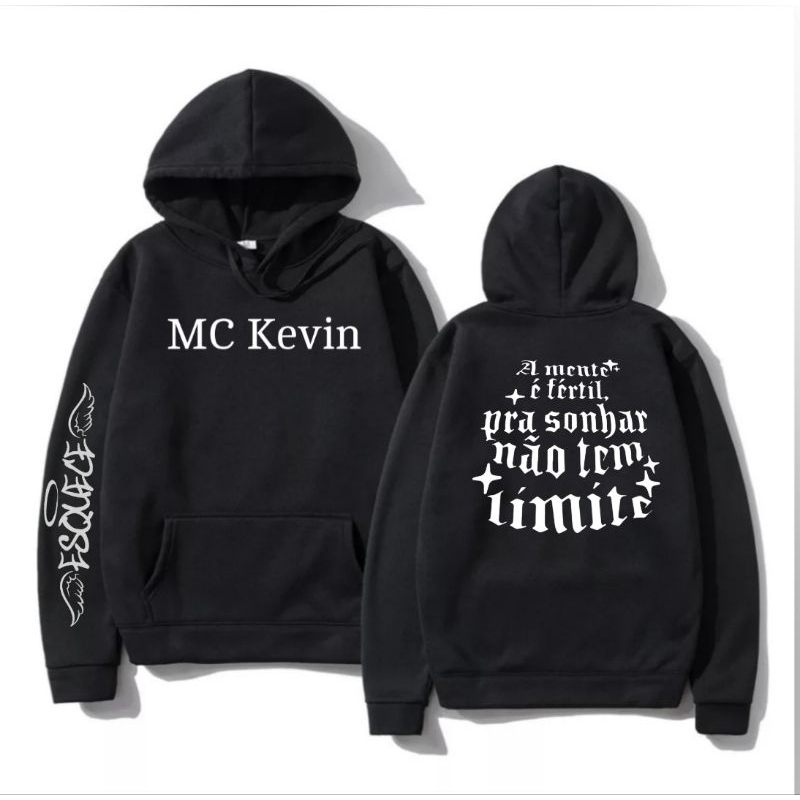 Blusa de Frio Mc Kevin A mente é Fertil Esquece Braço Casaco de Moletom ...