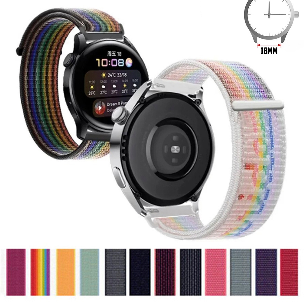 Pulseira 18mm de Nylon com Velcro para Mormaii Life/BLULORY GLIFO 5/5 ...