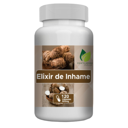 Elixir De Inhame 120 cápsulas, 500mg (Fonte Verde). | Shopee Brasil