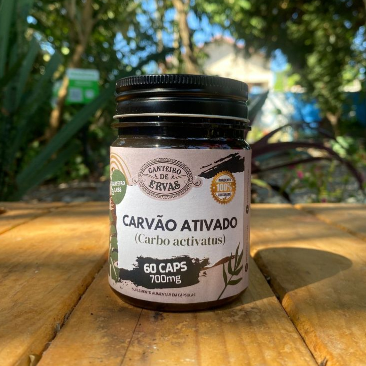 Carvão Ativado (Carbo activatus) 60 Caps 700 mg Canteiro De Ervas ...
