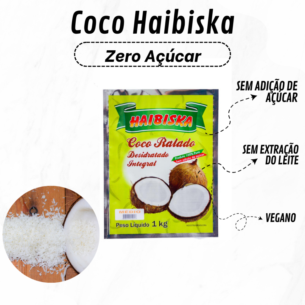 Coco Ralado Médio Integral 1kg | Shopee Brasil