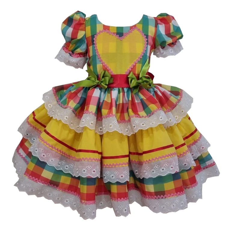 Vestido Festa Junina Amarelo em Promoção na Shopee Brasil 2026