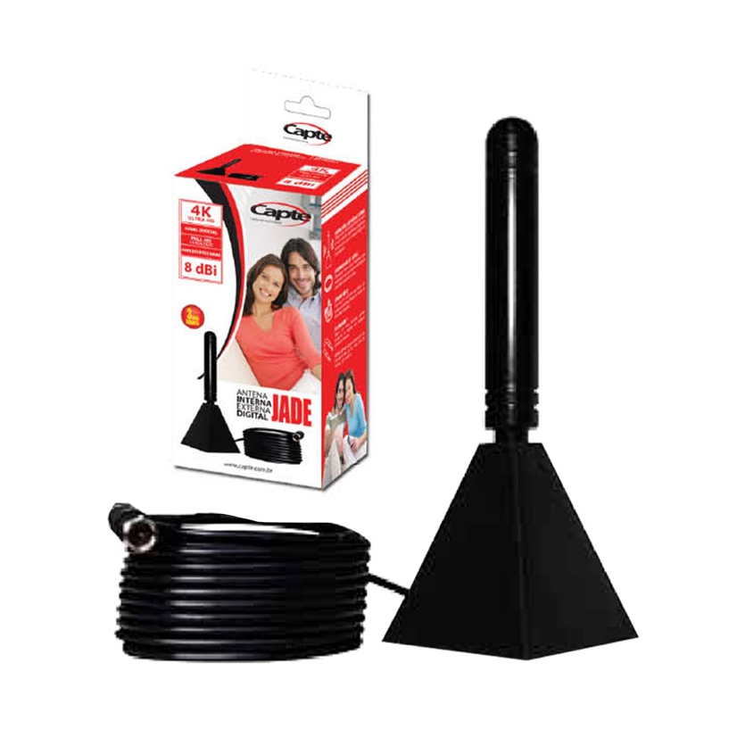 Antena Digital Interna Para TV Com Cabo De 4 Metros CAPTE | Shopee Brasil