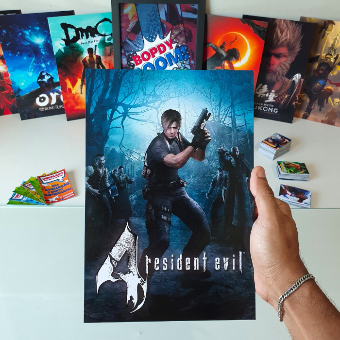 Resident Evil 4 Placa decorativa mdf quadro decoração parede presente ...