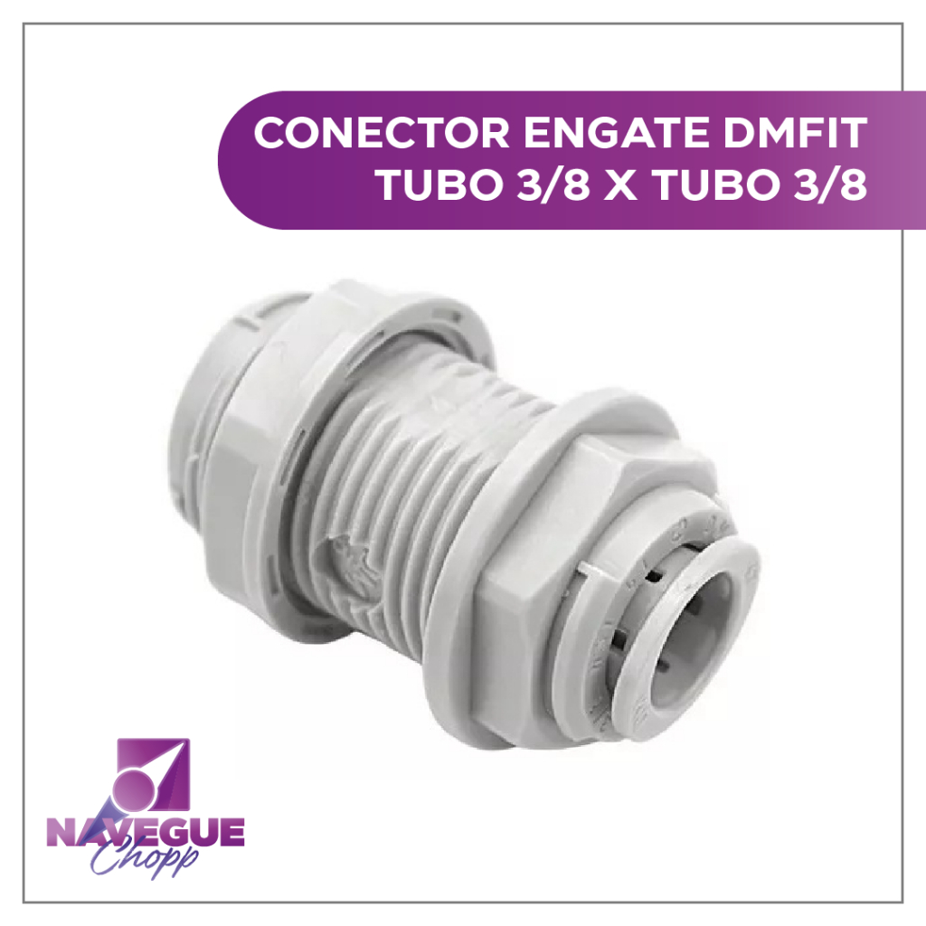 Conector de União Anteparo DMFit para Tubos 3/8 X 3/8 - Engate Rápido | Shopee Brasil