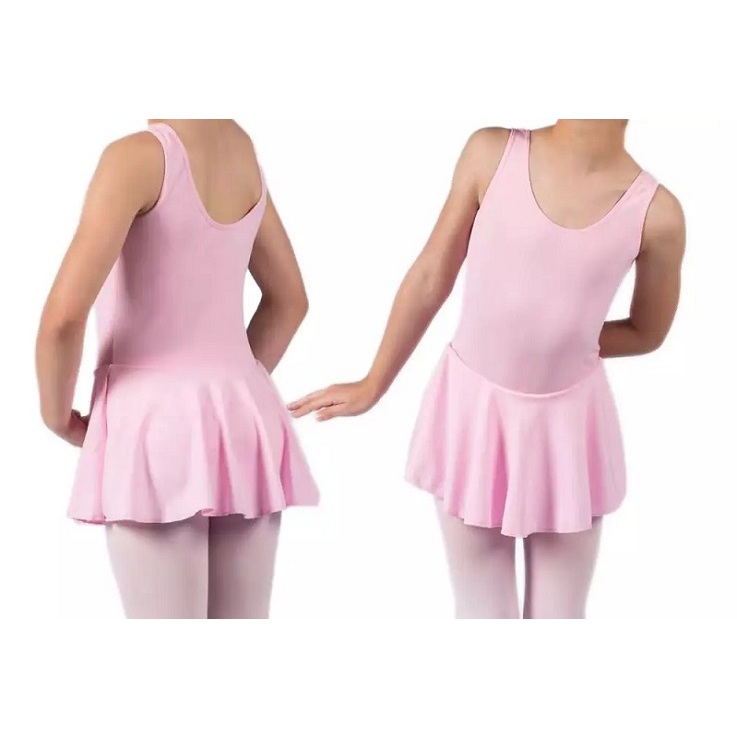 Collant Ballet Rosa Body Regata Com Saia Embutida - Roupa Balé Infantil ...
