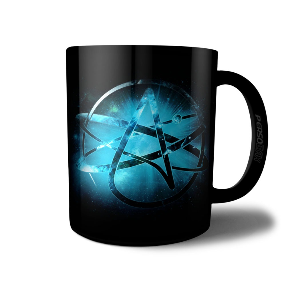Caneca Símbolo Átomo Ateísta - Presente para Ateu Preta | Shopee Brasil