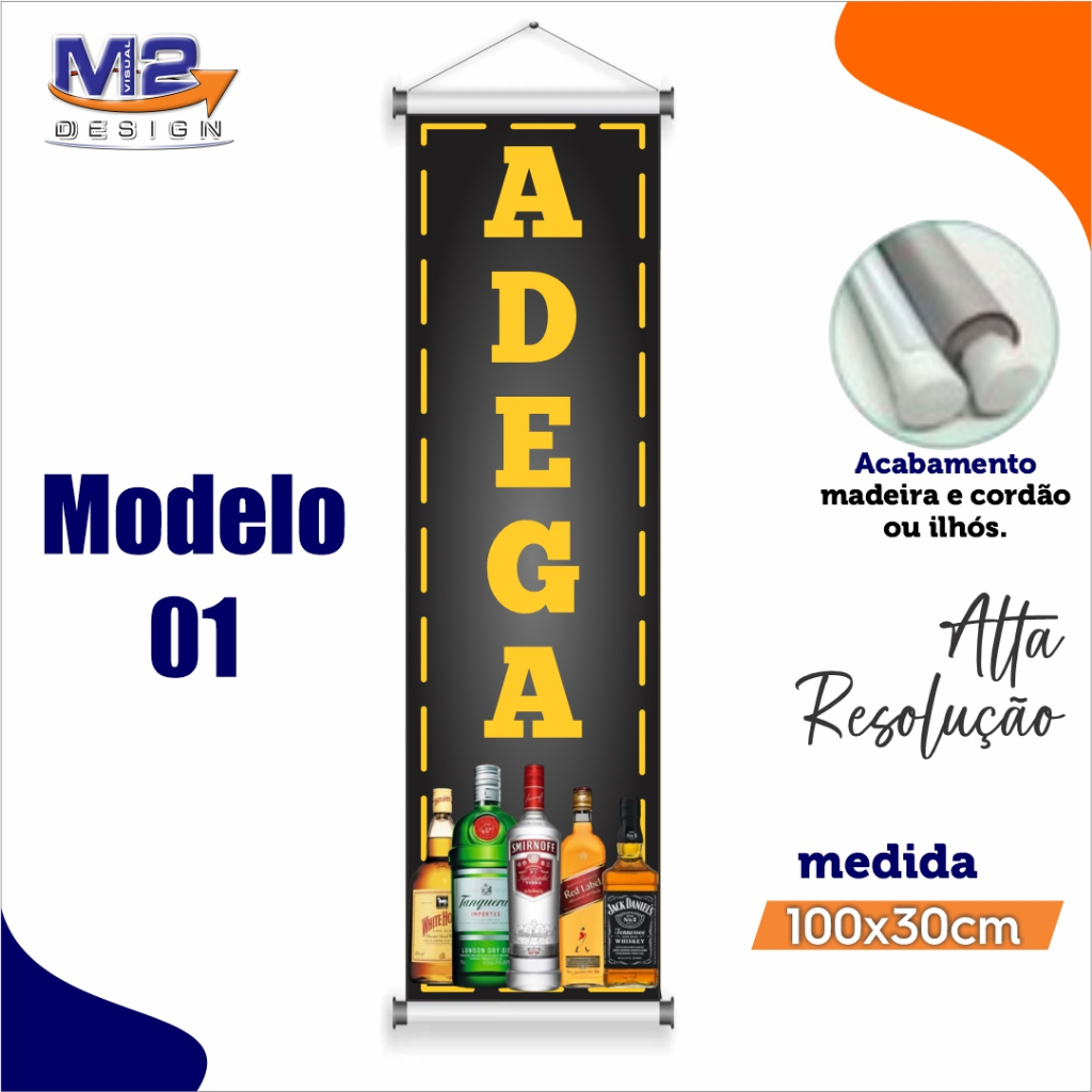 Banner Adega Bebidas - 100x30cm - Alta Qualidade e Resolução | Shopee ...