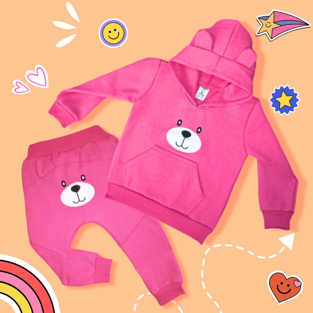 moletom urso com orelhas bebê criança 0 a 6 anos | Shopee Brasil