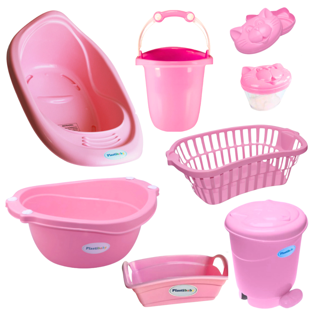 Kit Banheira Bebe Infantil Adoleta Super Resistente com Válvula de ...