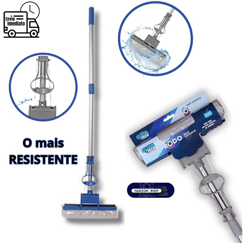 Rodo Magico de Limpeza Rodo Mop com Espuma Automático Rodo Esfregão ...