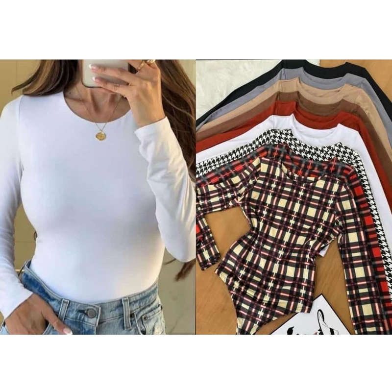 Bory body manga longa feminino | Shopee Brasil