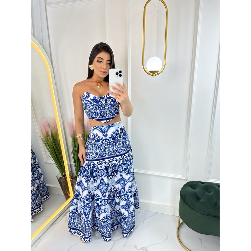 Conjunto Inspiração FARM GRECIA estampa exclusiva Tendência moda ...