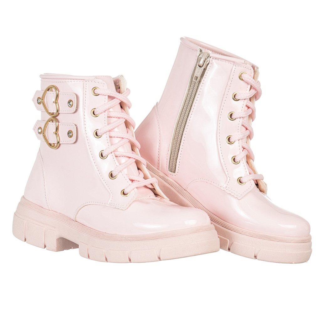 Bota coturno tratorado menina feminina moda inverno | Shopee Brasil