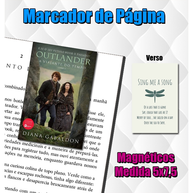 Marcador de pagina de livro magnetico livro outlander | Shopee Brasil