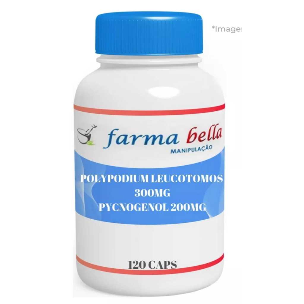 Polypodium Leucotomos 300mg + Pycnogenol 200mg - Laudado- c/120 caps ...