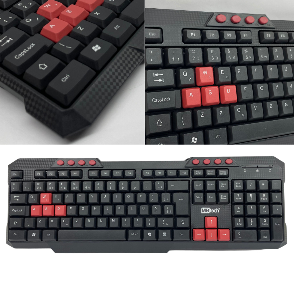 Teclado Simples Multimidia USB para jogo trabalho com nota fiscal ...