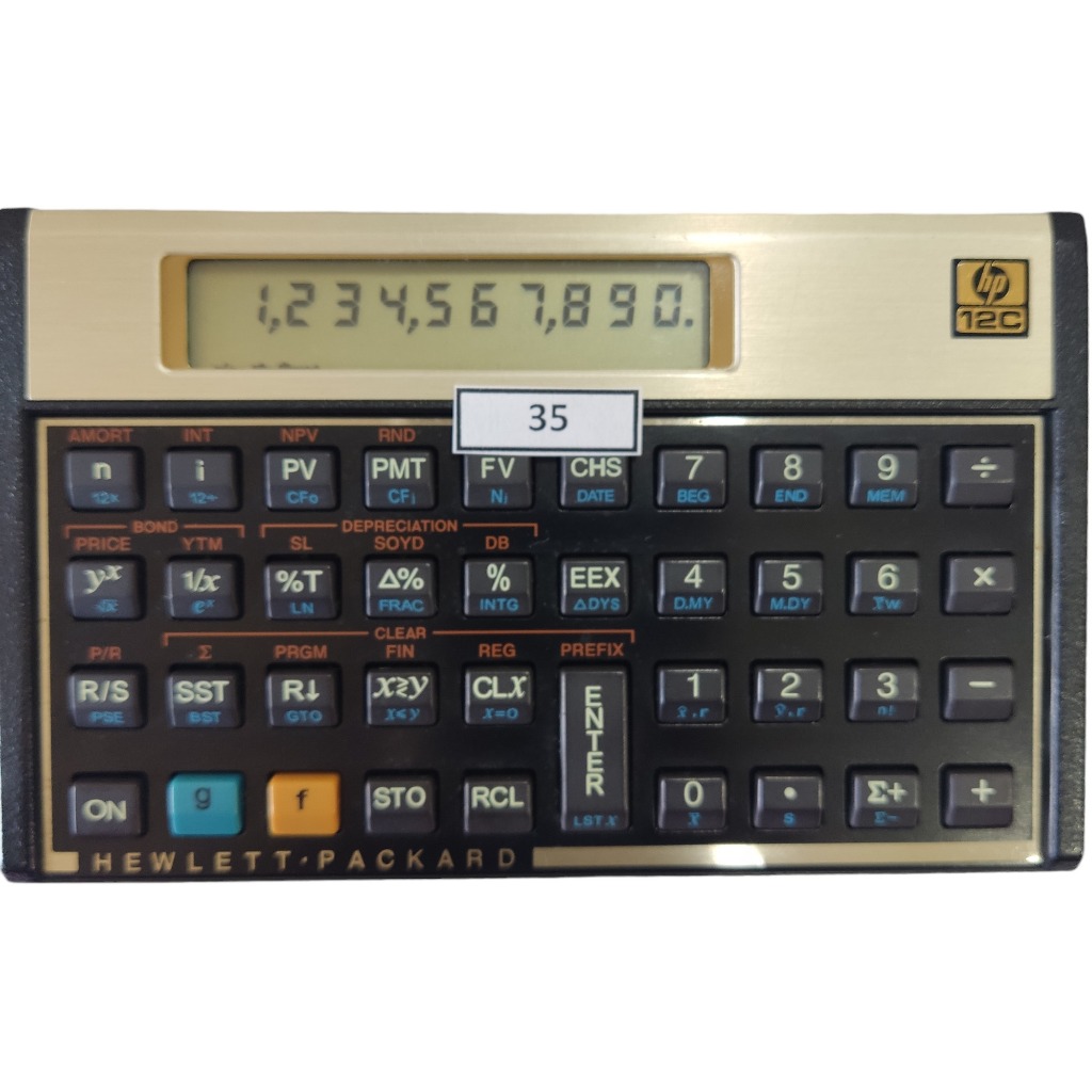 Calculadora Financeira Hp 12c Gold Português Modelo 35 | Shopee Brasil