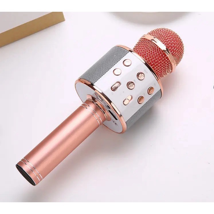 Microfone de karaokê Bluetooth sem fio, microfone recarregável | Shopee ...