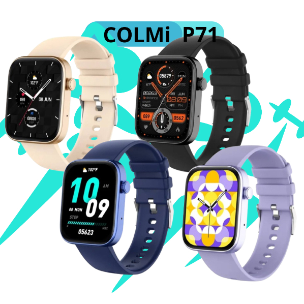 Relógio Inteligente COLMI P71 Original SmartWatch Ip68 Unissex, Tela ...