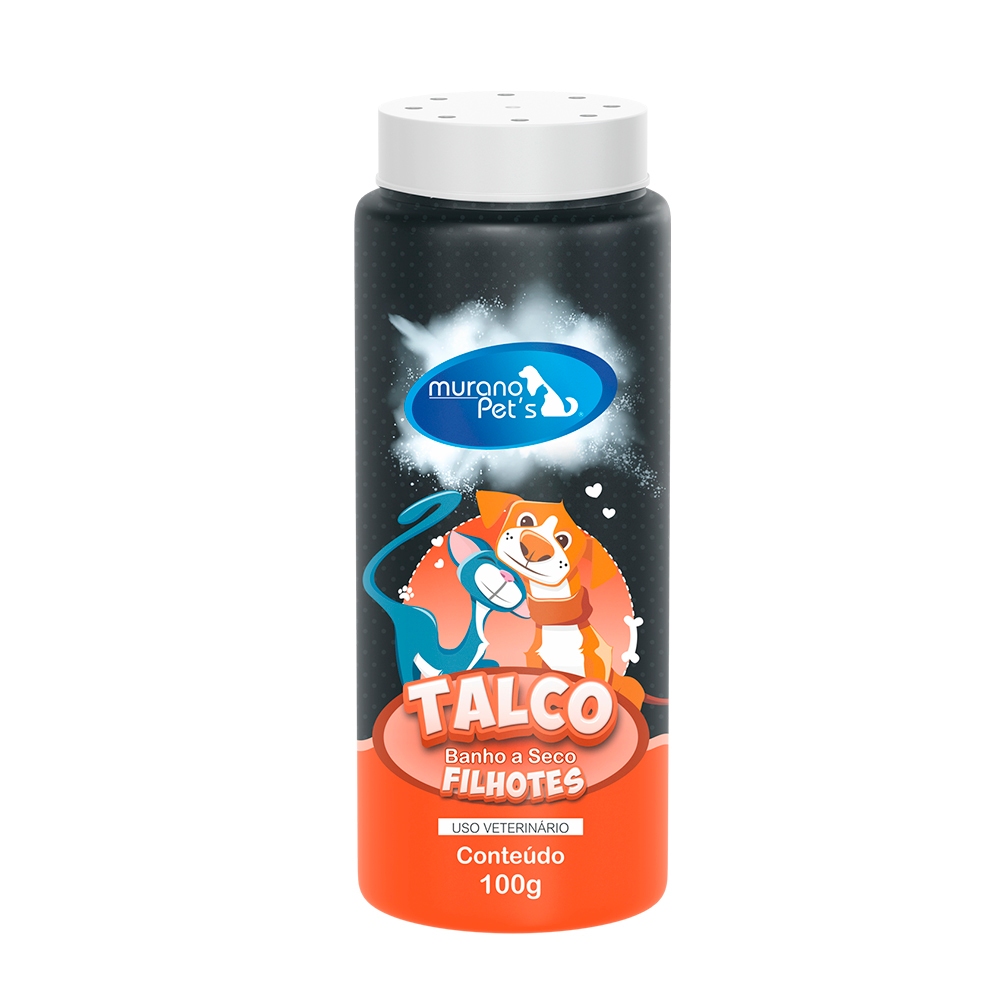 3 TALCOS BANHO A SECO PARA CÃES E GATOS FILHOTES - 100G | Shopee Brasil