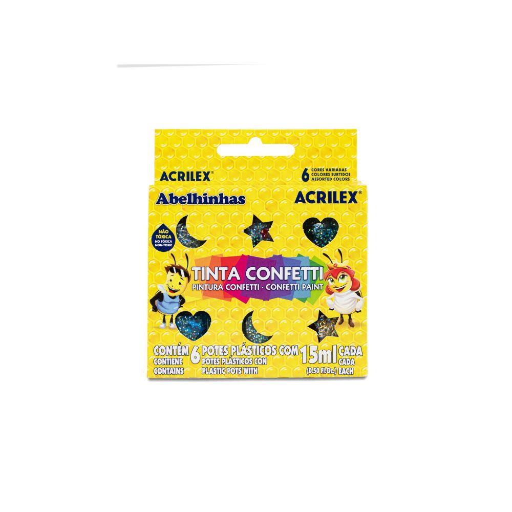 Tinta Confetti Infantil Arte Acrilex Escolar Arte Artesanato | Shopee ...