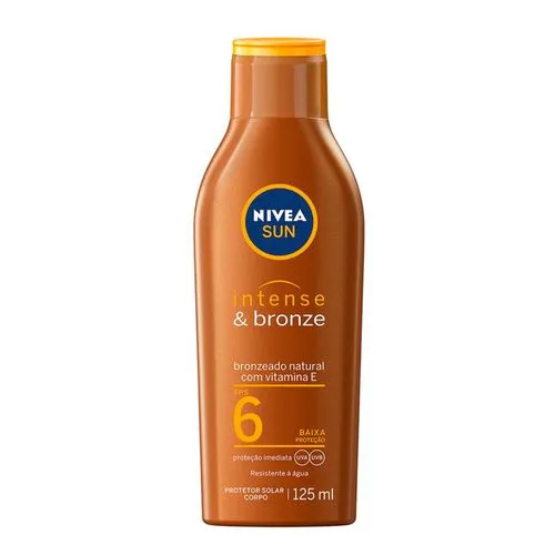 Loção Bronzeadora NIVEA Sun Intense & Bronze FPS6 - 125ml | Shopee Brasil