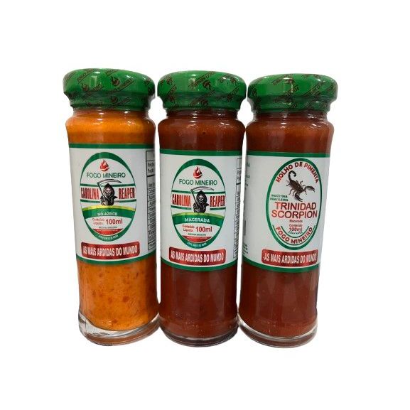 Kit Pimenta Carolina Reaper Macerada + Carolina reaper no azeite ...
