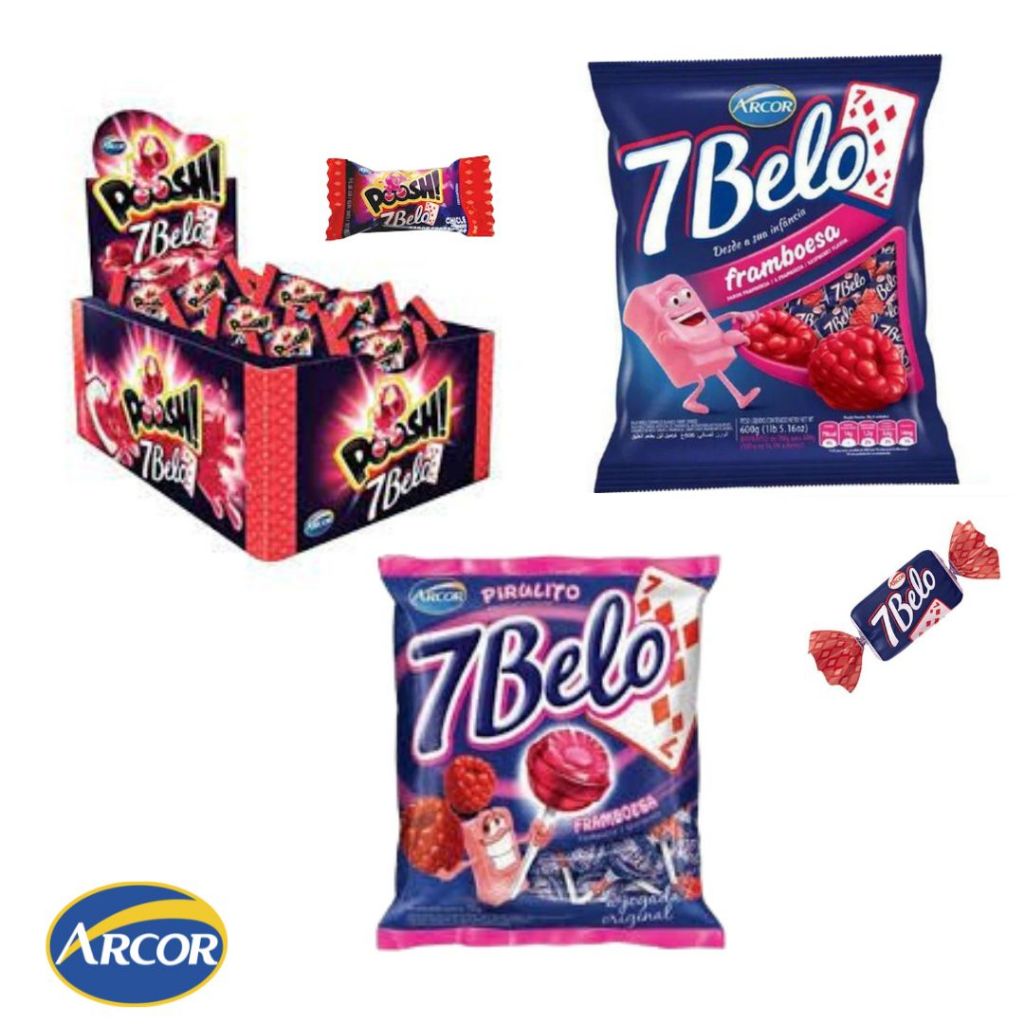 Kit Doces 7 Belo Bala - Chicle - Pirulito Arcor | Shopee Brasil