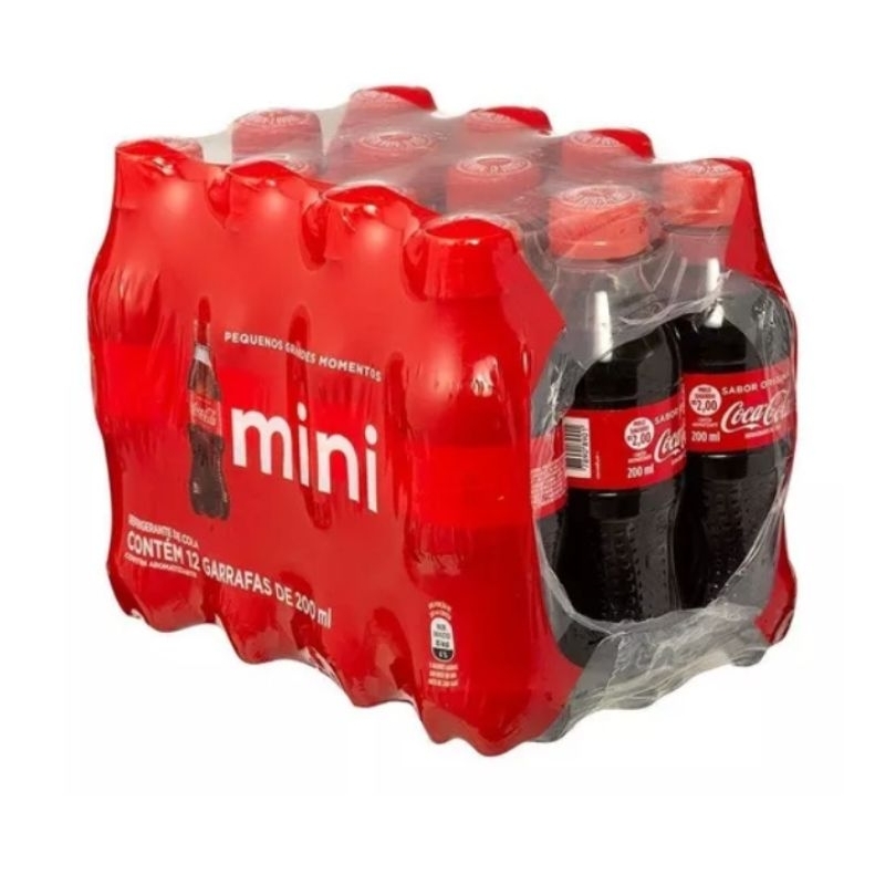 Pack de Coca-Cola PET 200ml 12 unidades | Shopee Brasil