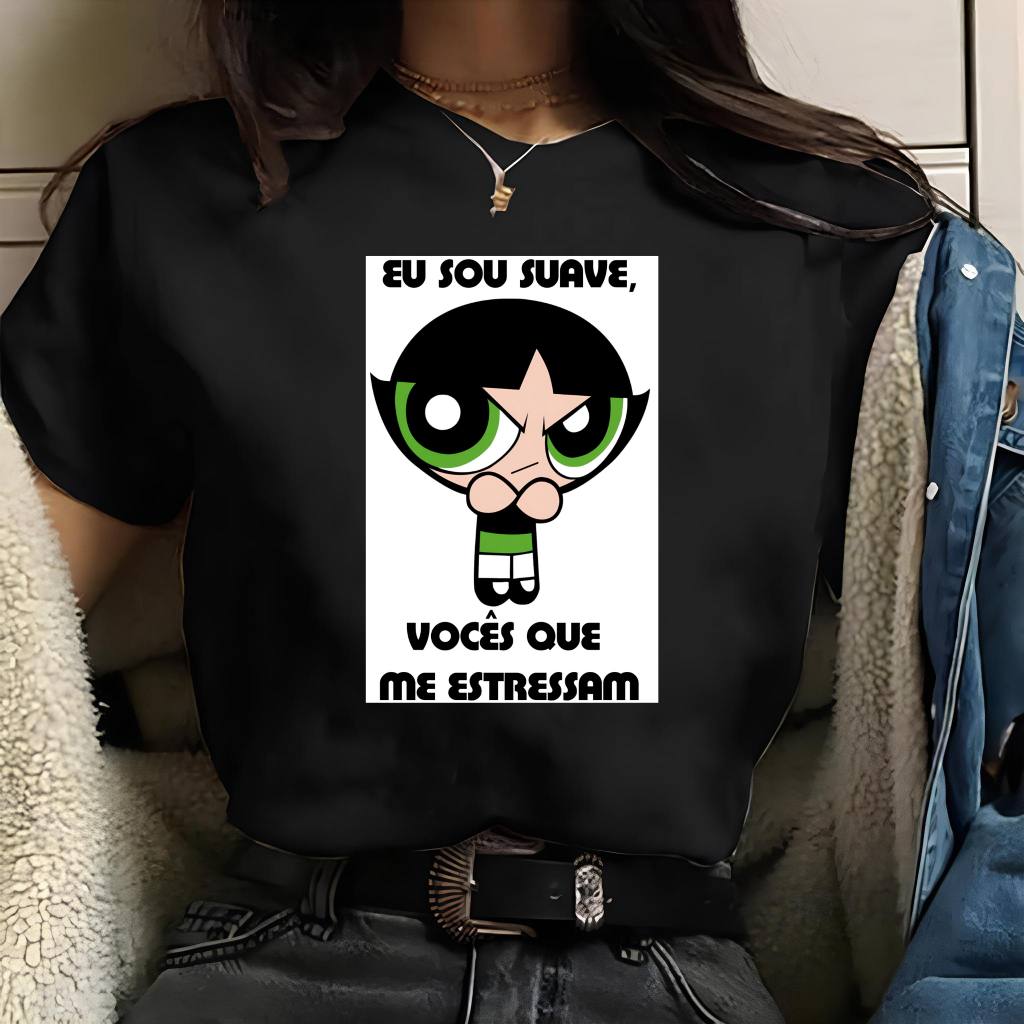 Camiseta Docinho eu sou suave vocês que me estressam Meme | Shopee Brasil