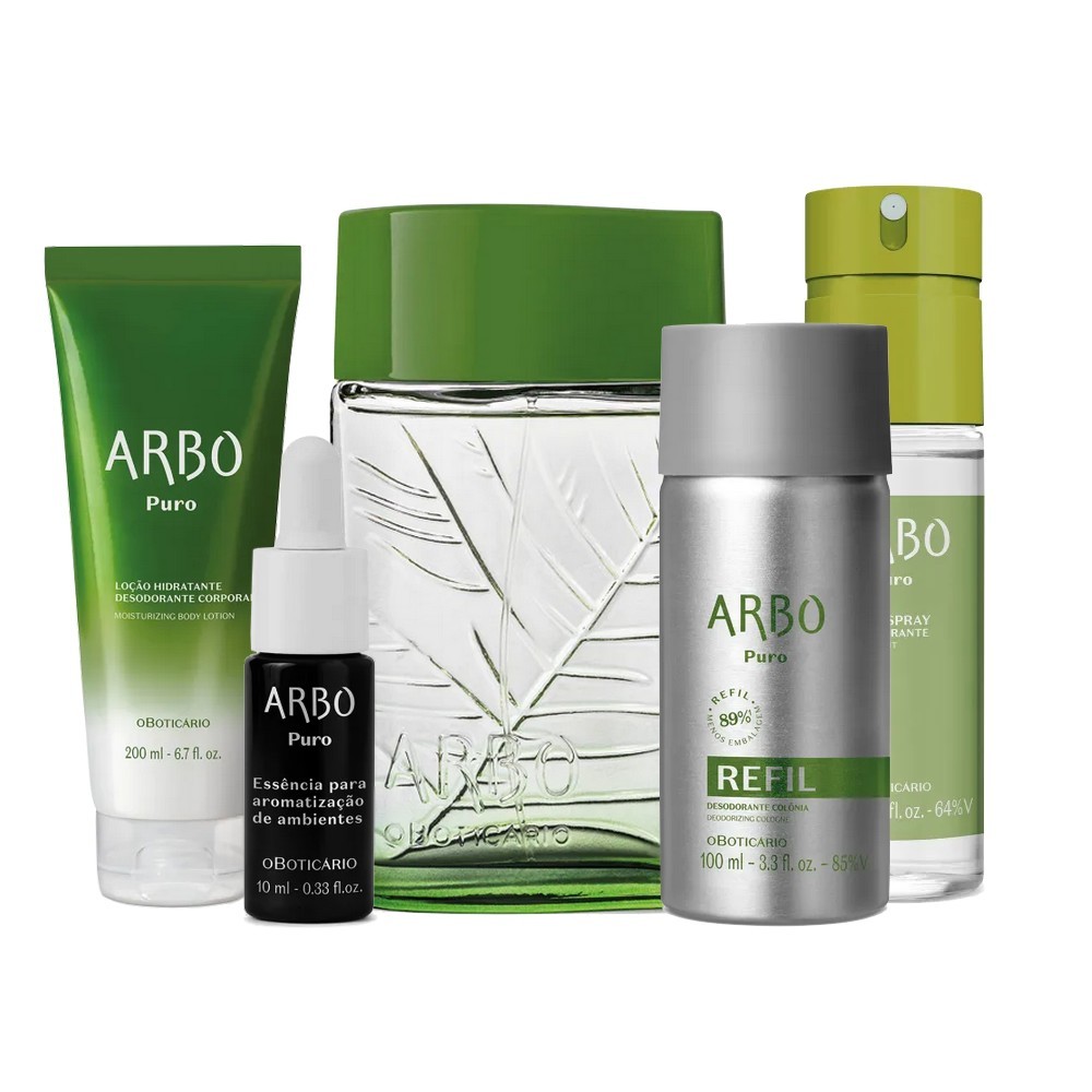O Boticario Linha Arbo Puro Masculino | Shopee Brasil