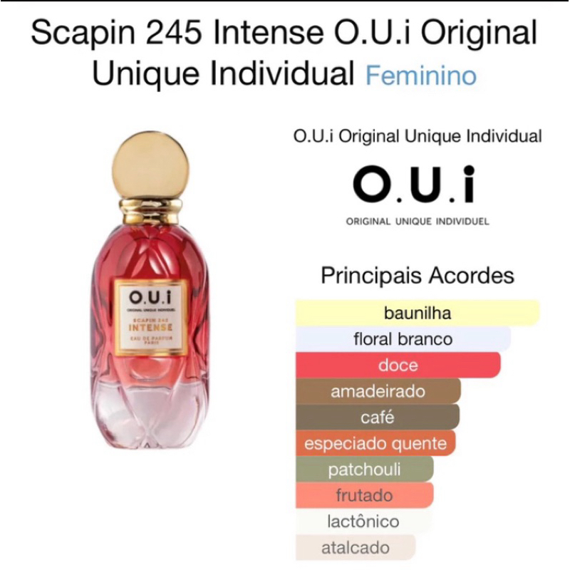 OUI- Alta perfumaria feminina do (grupo o Boticario) | Shopee Brasil