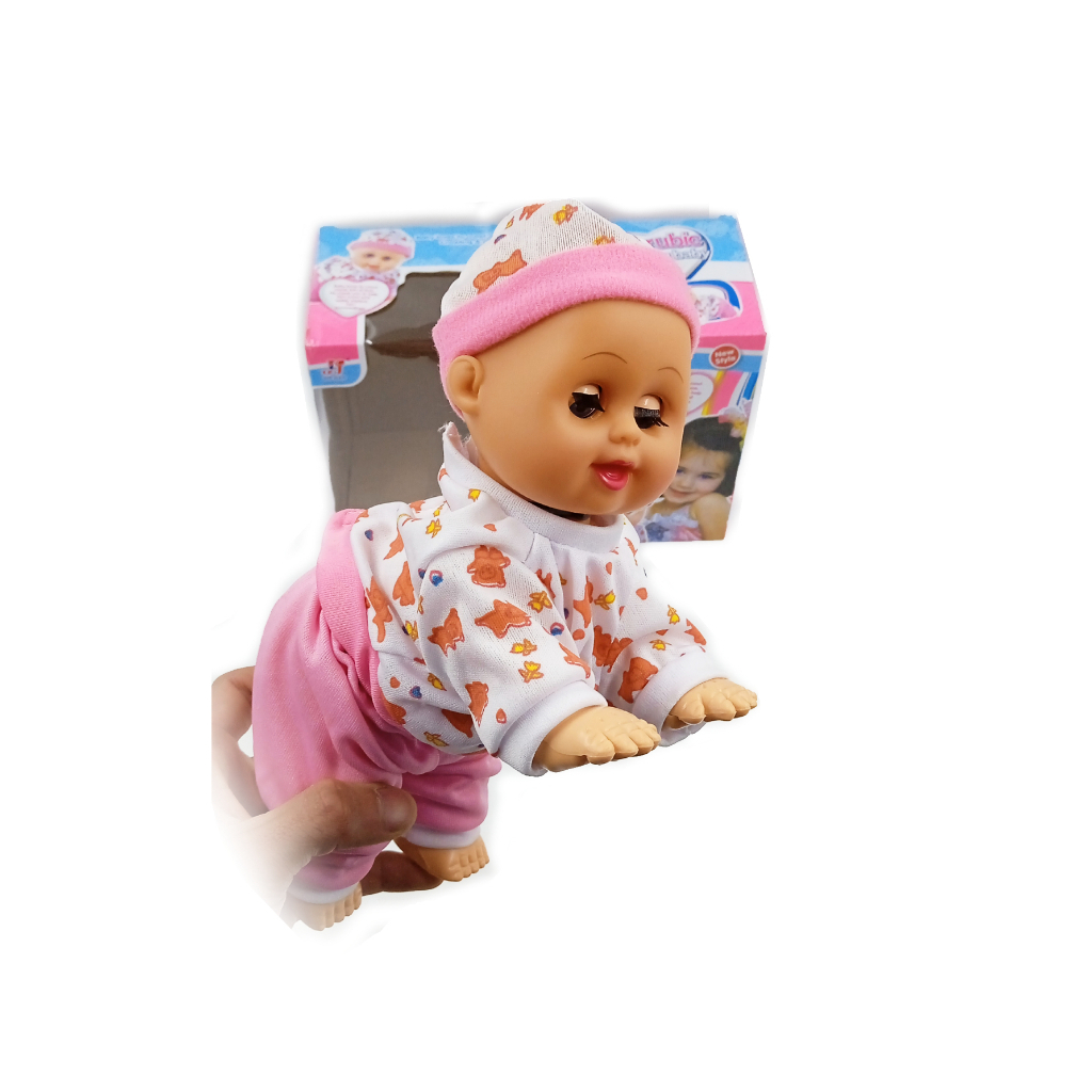 Boneca meu Bebê engatinha que anda faz som | Shopee Brasil
