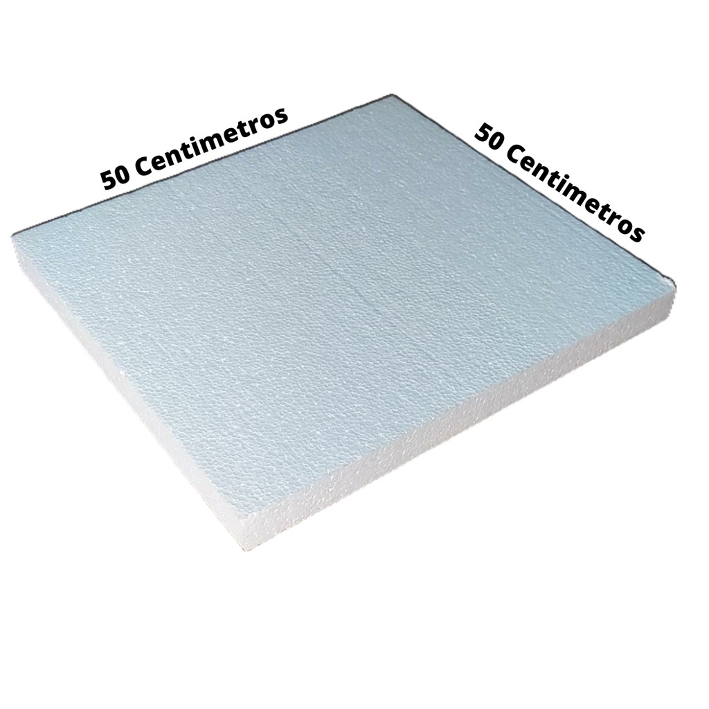 25 Placas de Isopor EPS 10mm (1cm) medida 50x50cm retardante a chamas ...