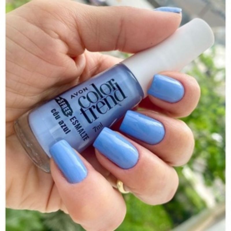 ESMALTE COLOR TREND ULTRA COBERTURA E BRILHO CEU AZUL | Shopee Brasil