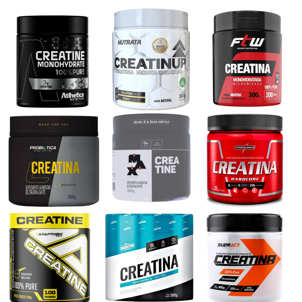 Creatina Pura 100% Pure 300g Rendimento 100 Doses Marcas Premium ...